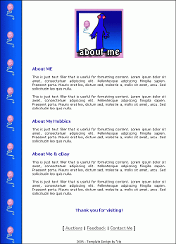 eBay About ME page Templates