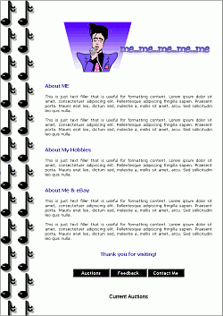 eBay About ME page Templates