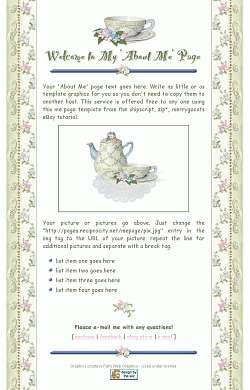 eBay About ME page Templates