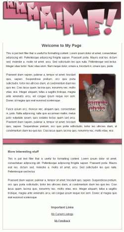 eBay About ME page Templates